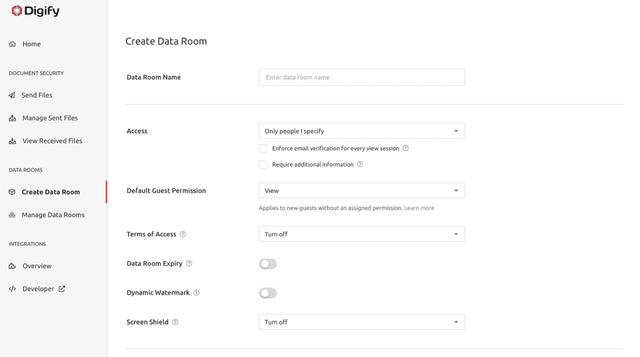 Digify Data Room: Quick Overview
